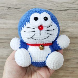 Handmade | Toys | Handmade Amigurumi Crochet Doraemon Doll | Poshmark